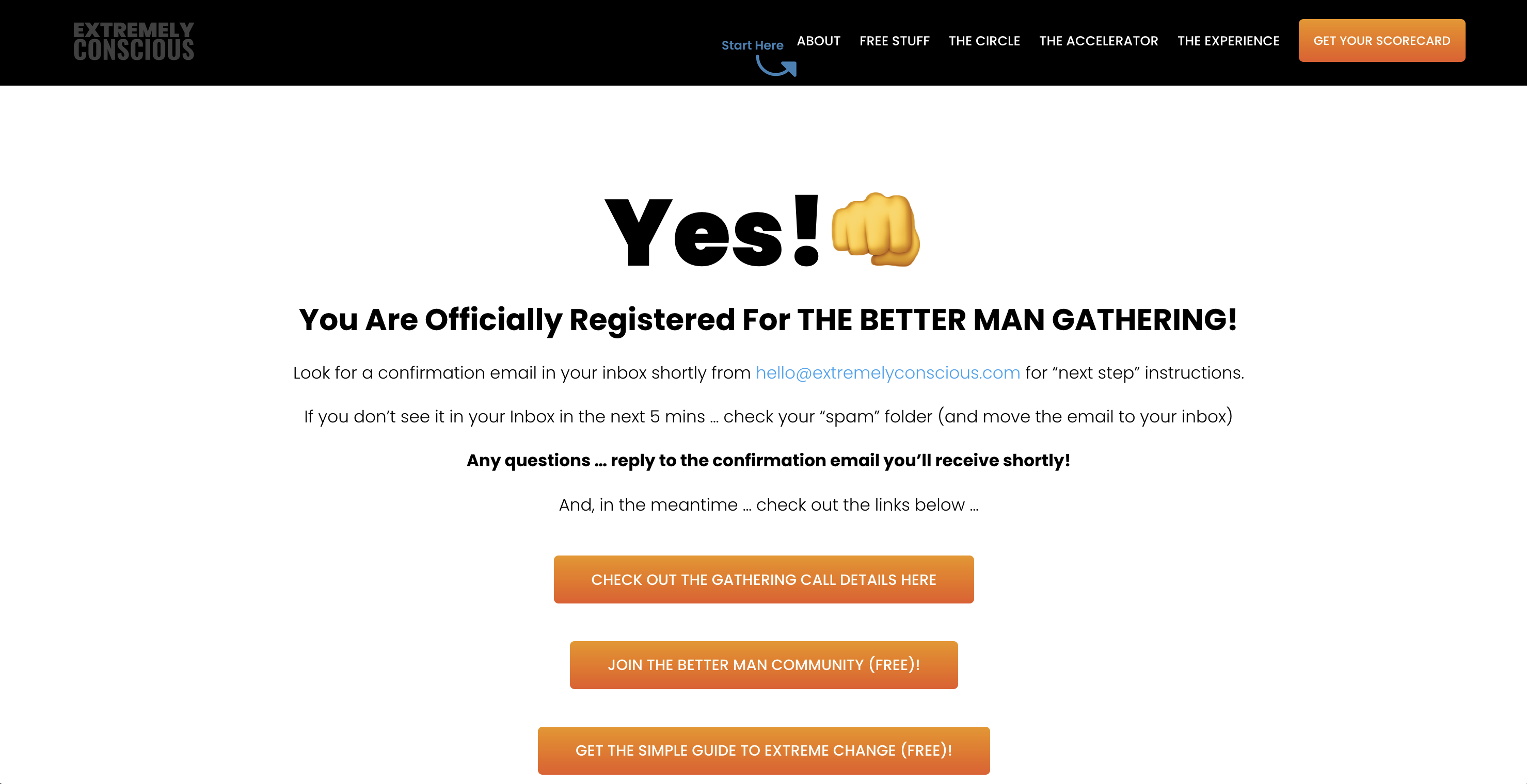 The Better Man Gathering - Thanks - Extremely Conscious